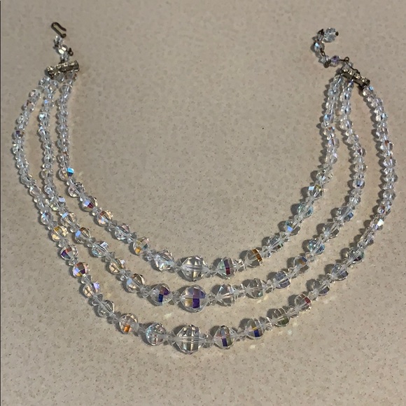 Jewelry | Vintage 3strand Crystal Necklace | Poshmark